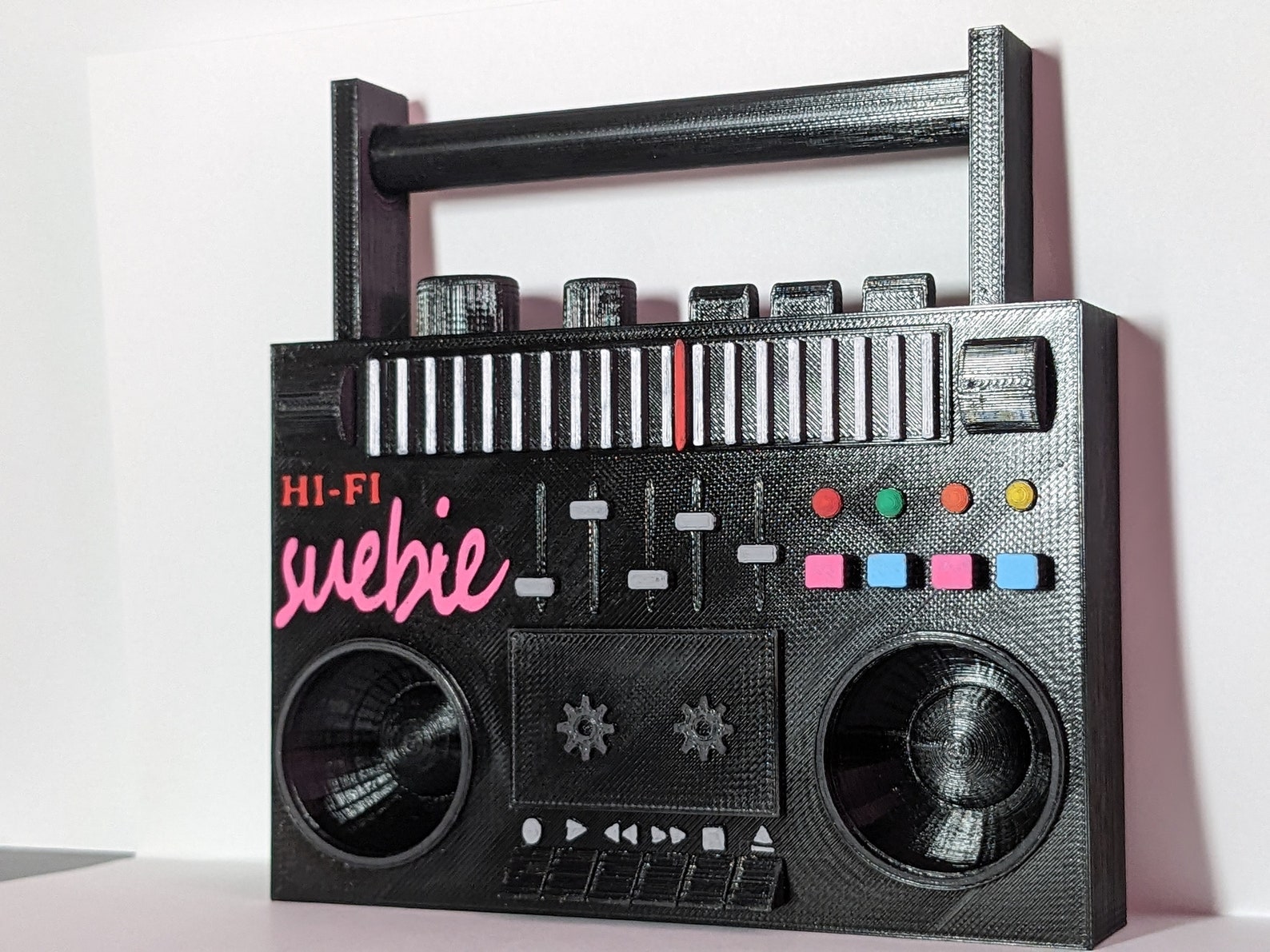 Customizable Boombox Retro Inspired Decor Music Lover Gift 90s 80s-3d ...