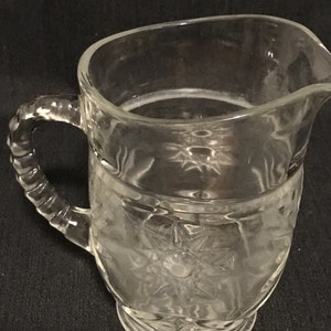 Vintage Creamer Clear Glass Large Creamer, Vintage Kitchen Cottage Chic ...