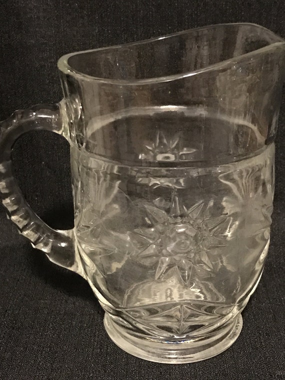 Vintage Creamer Clear Glass Large Creamer Vintage Kitchen - Etsy