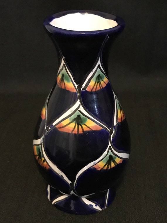Vintage Mexican Pottery Vase Hand Painted SALE PRICE | Etsy