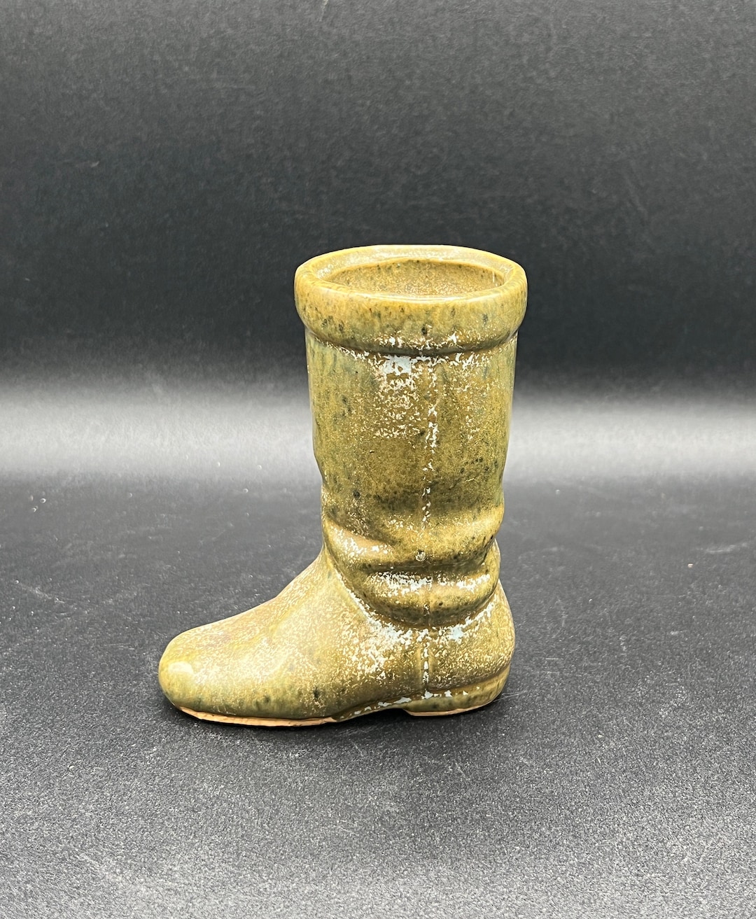 Vintage Boot Pottery Ceramic Small Wall Pocket Vase Planter Cowboy ...