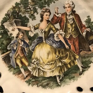 Vintage Victorian Plate With Scalloped Edges Victorian Picture on White ...