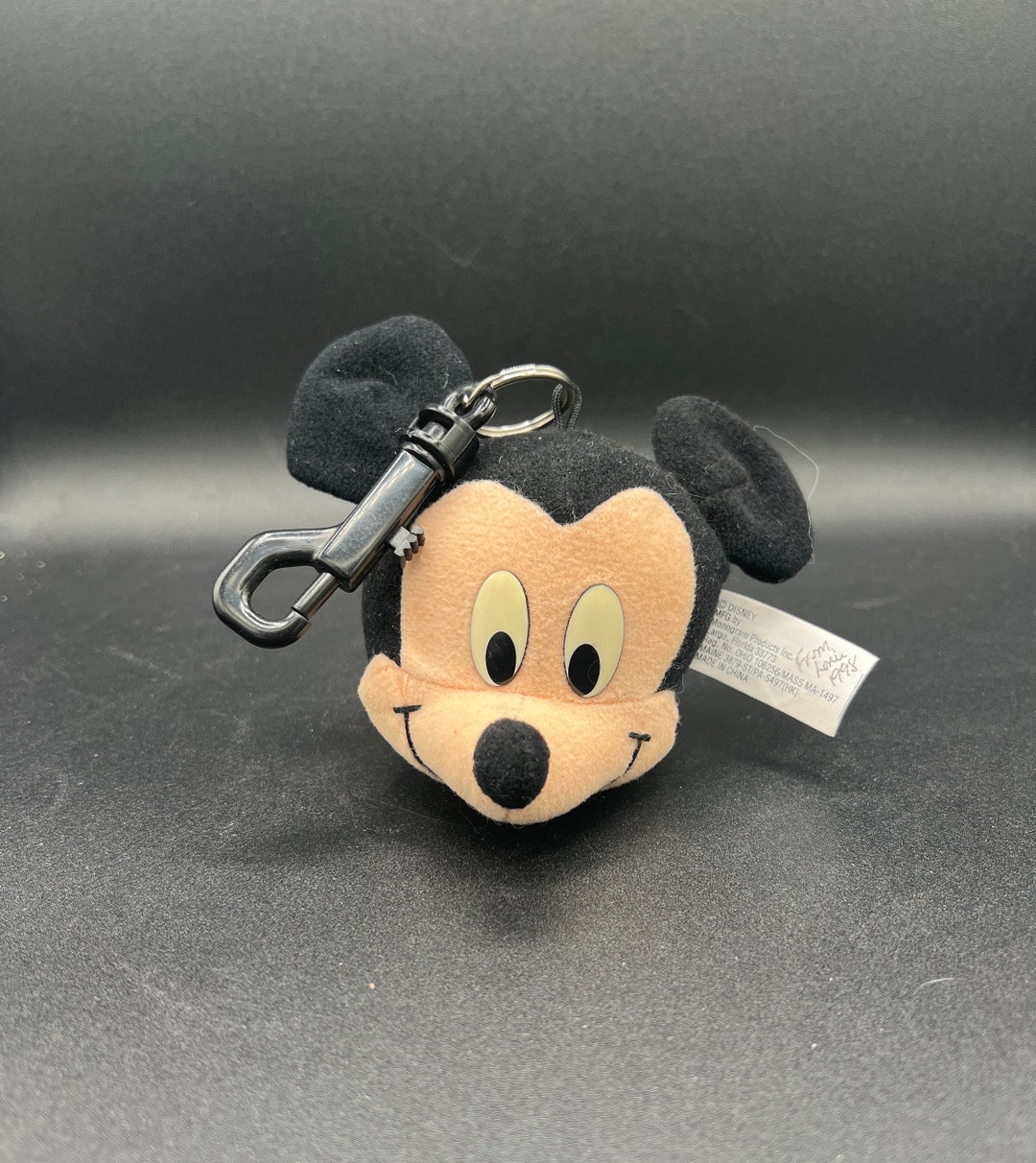 Vintage Disney Plush Mickey Mouse Keychain or Backpack Dangler 1998 ...