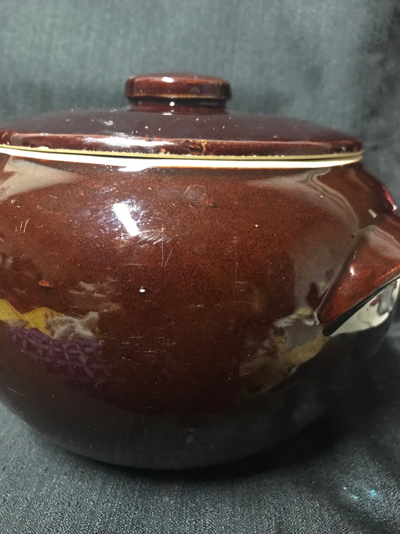 Vintage Bean Pot USA Pottery Brown Stoneware Pot FREE SHIPPING | Etsy