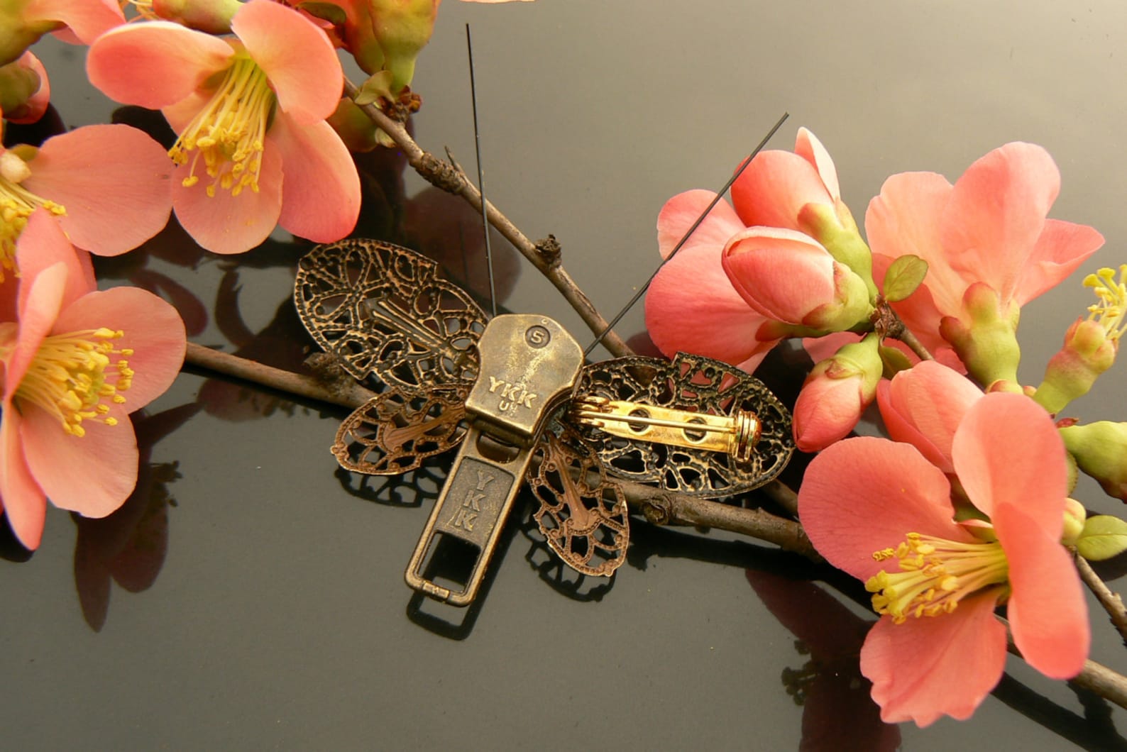 Steampunk Butterfly Zipper Brooch - Etsy