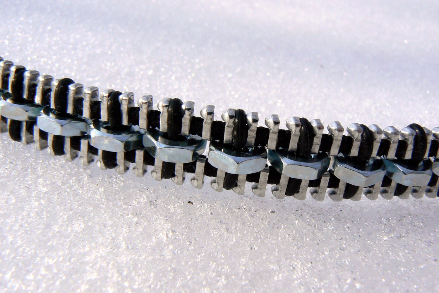 Industrial Hex Nut Zipper Bracelet - Etsy