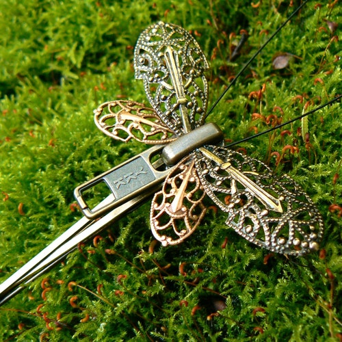 Steampunk Butterfly Zipper Hair Clip Wedding Hair Pin - Etsy