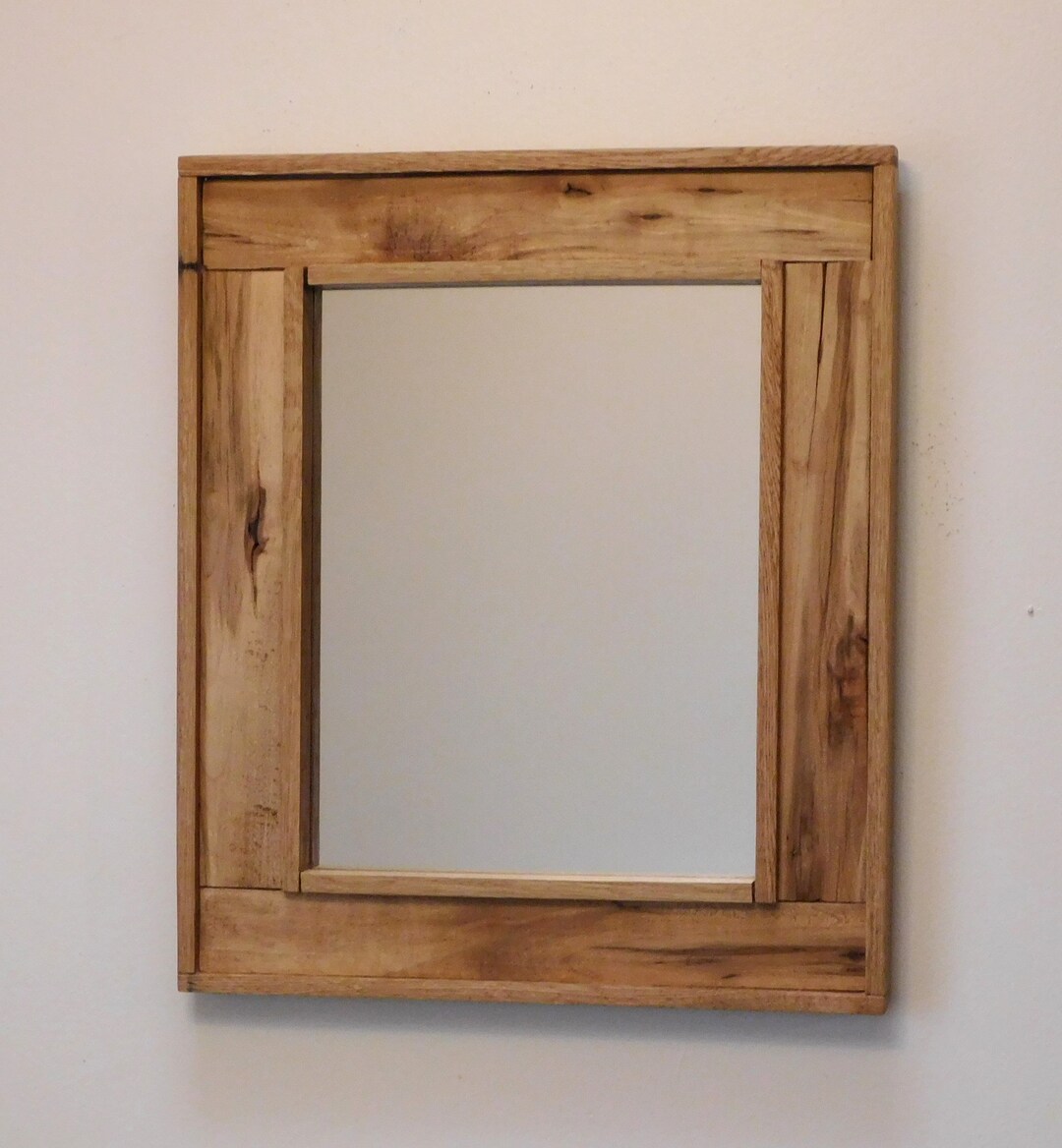 Handmade Upcycled Wood Framed Mirror -- Pallet Wood Framed Mirror - Etsy