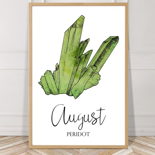 Birthstone August Instant Download Peridot Printable - Etsy