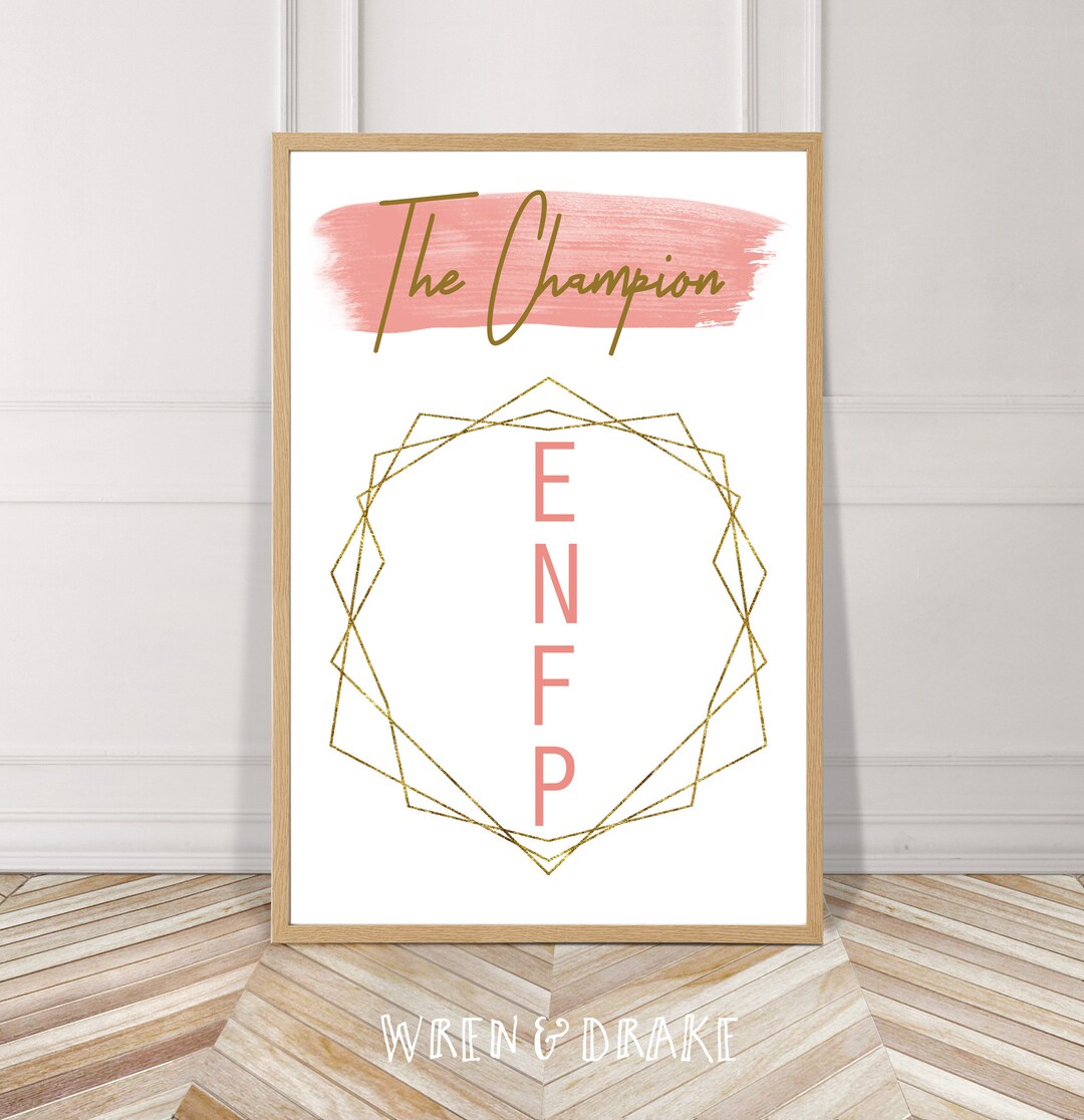 The Champion ENFP Myers Briggs Watercolor Printable - Etsy