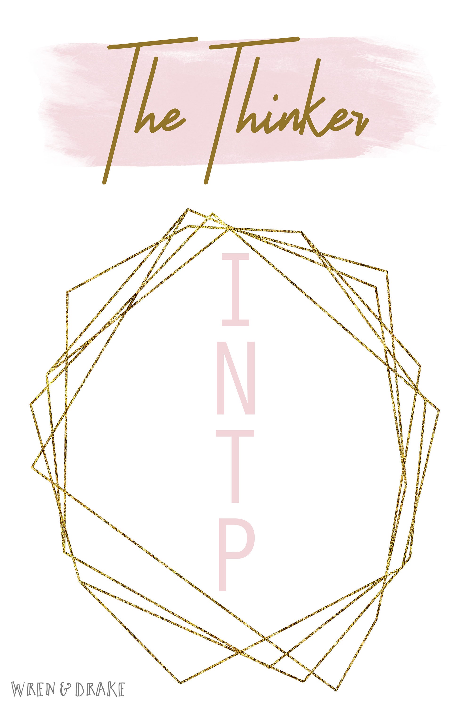 The Thinker, INTP , Myers Briggs, Watercolor, Printable, Digital File ...