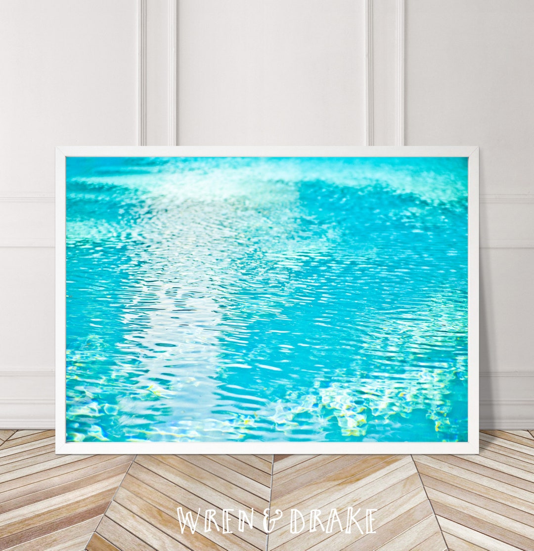 Refresh, Pool, Aqua Blue, Water, Summer, Digital, Instant Download ...