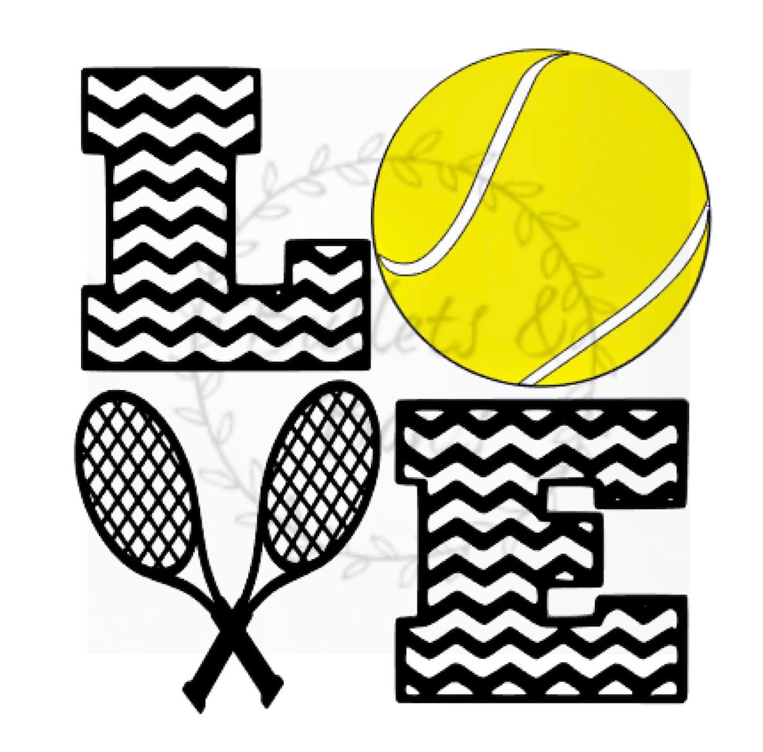 Tennis Love Svg - Etsy