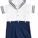 Vintage 1950s Jack Tar Sailor Romper Set | Nautical Navy & White Anchor ...