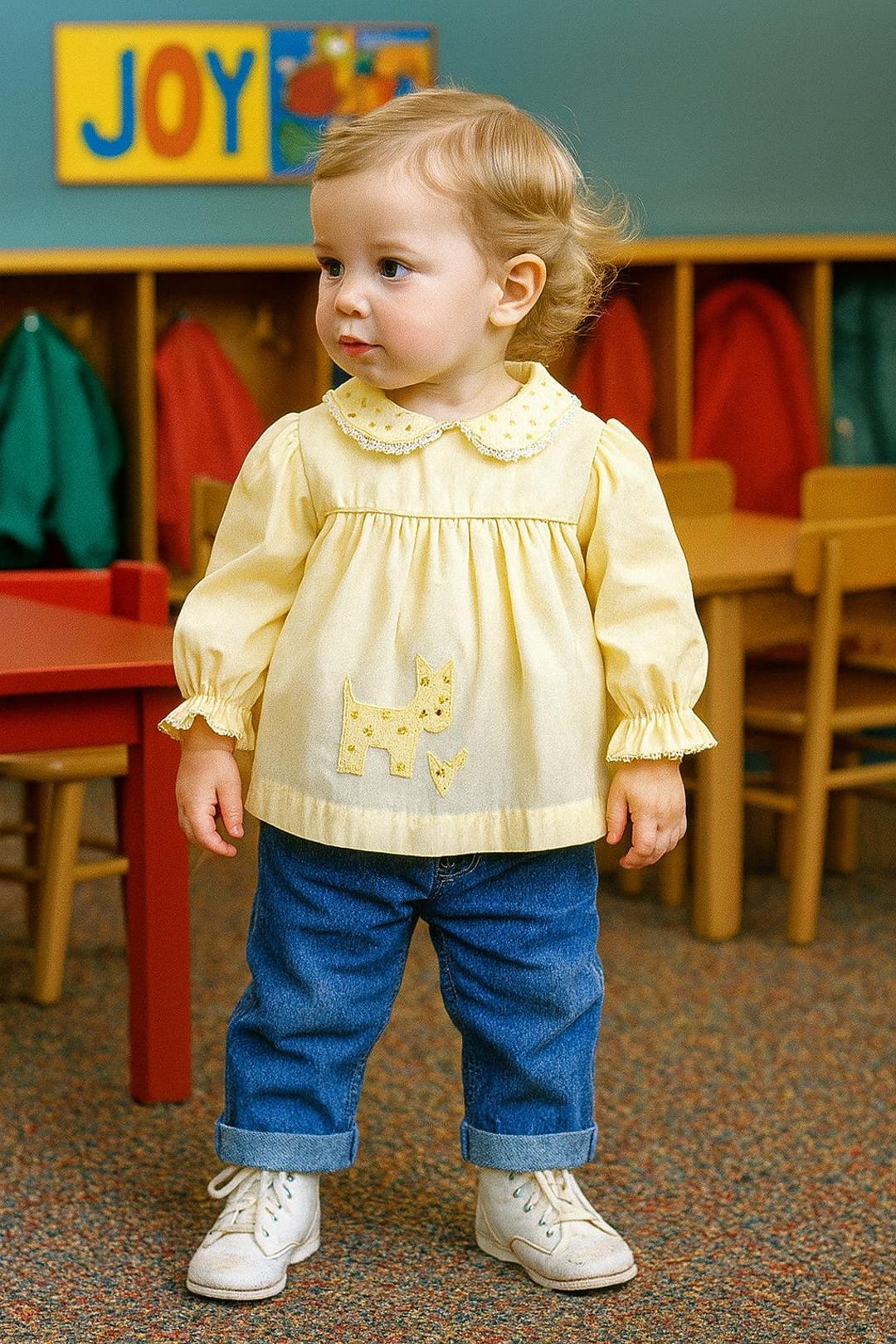 1960s Fawn Togs Yellow Diaper Dress W/cute Donkey Emblem Set 9-12M - Etsy