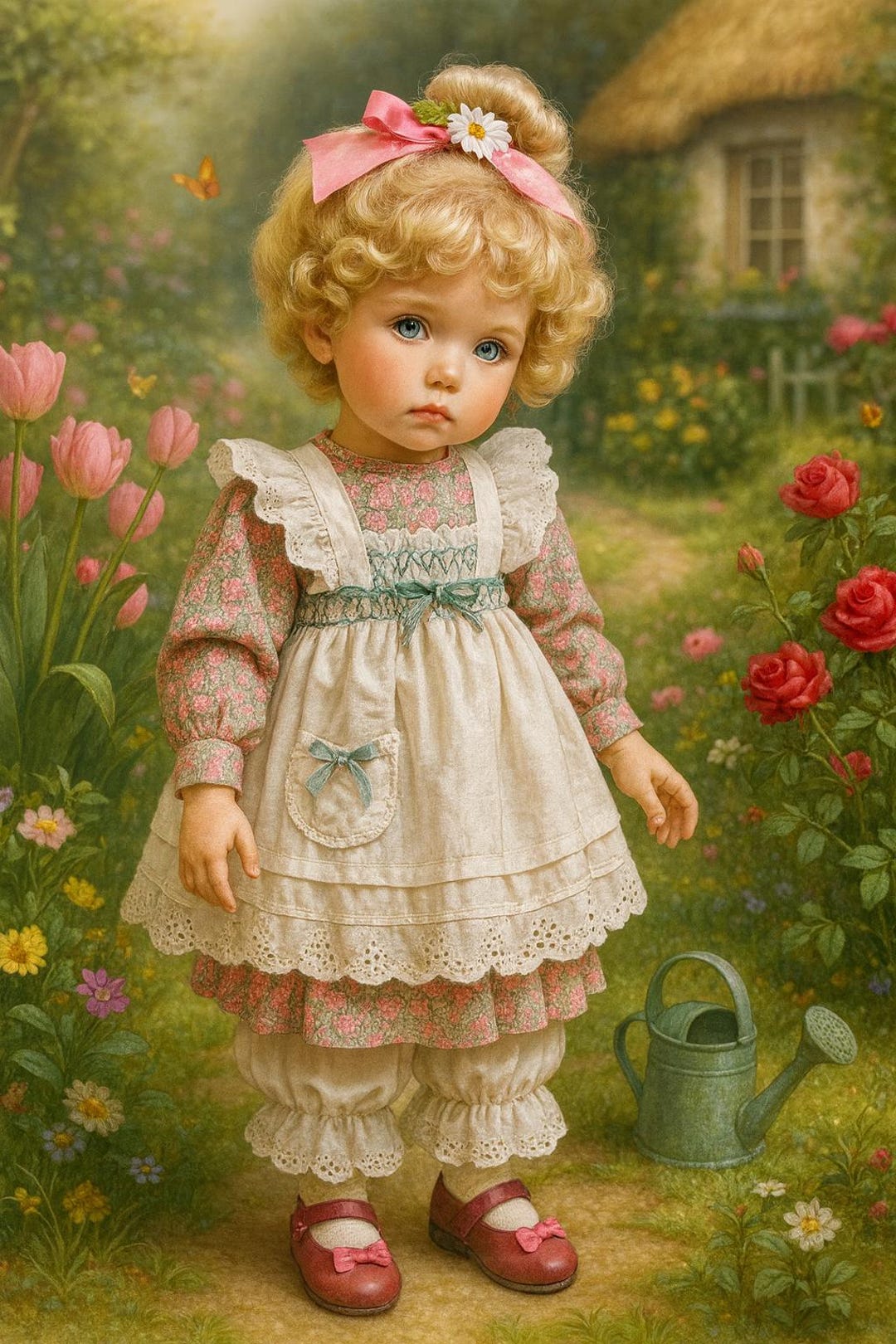 Porcelain Doll “mary, Mary, Quite Contrary” – 15” • Vintage Collector ...