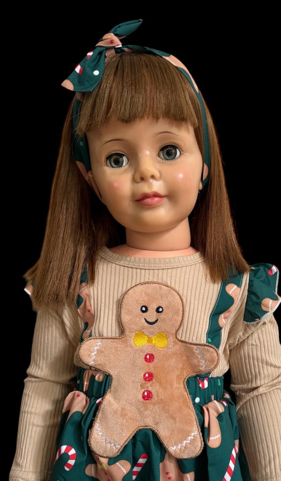 1960s Ideal Patti Playpal Honey Blond Girl Gingerbread Christmas Child Size Girl Doll 35 Etsy Australia