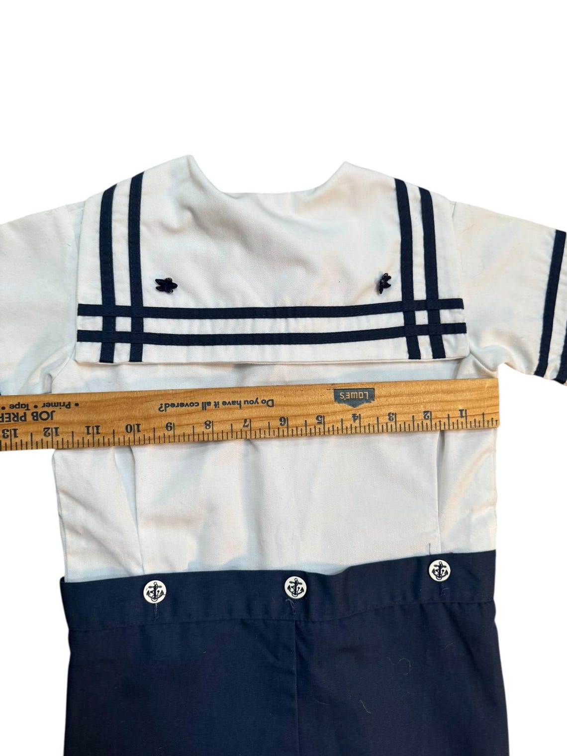 Vintage 1950s Jack Tar Sailor Romper Set | Nautical Navy & White Anchor ...