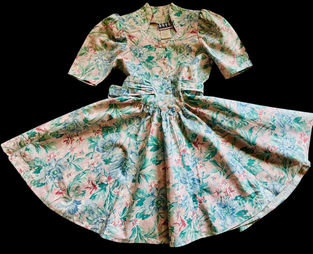 Gorgeous 80's Disorderly Kids Girl Muted Spring Floral W/padded ...