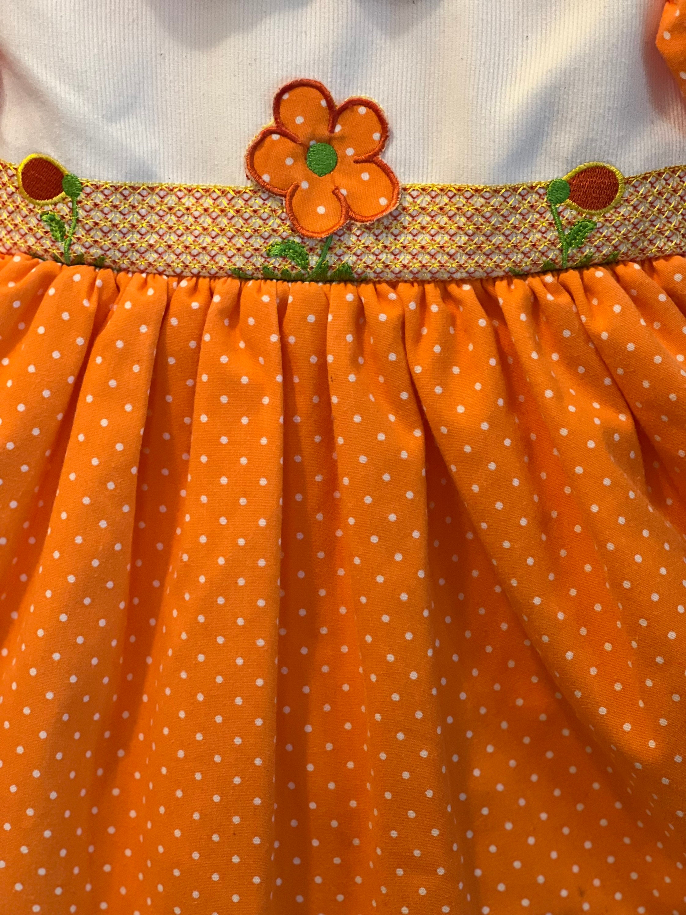 Incredibly Adorable Vintage Popsicle Orange Spring Dress With - Etsy