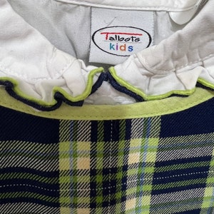 Back to School Talbots Green Blue Plaid Jumper With Matching White ...