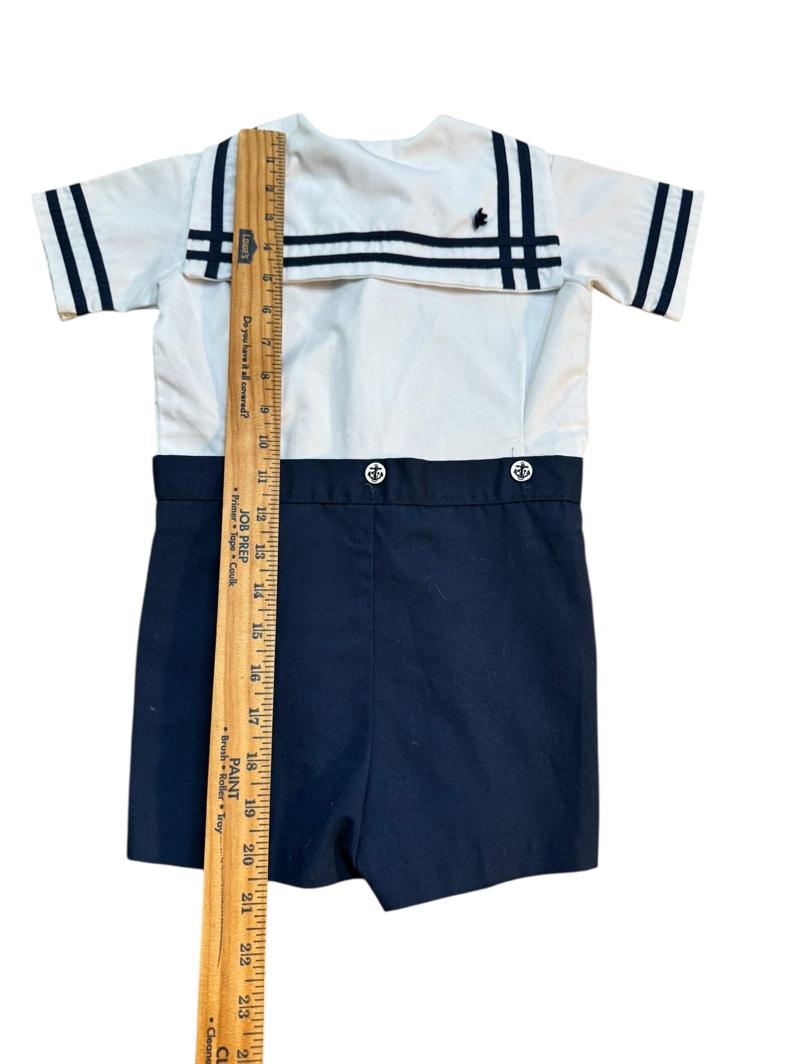 Vintage 1950s Jack Tar Sailor Romper Set | Nautical Navy & White Anchor ...