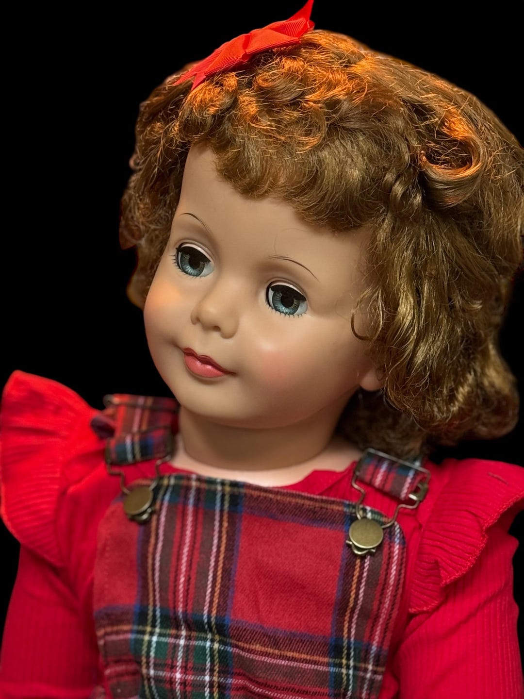 1960s Ideal Patti Playpal Curly Honey Blond Girl - Red Plaid Jumper ...