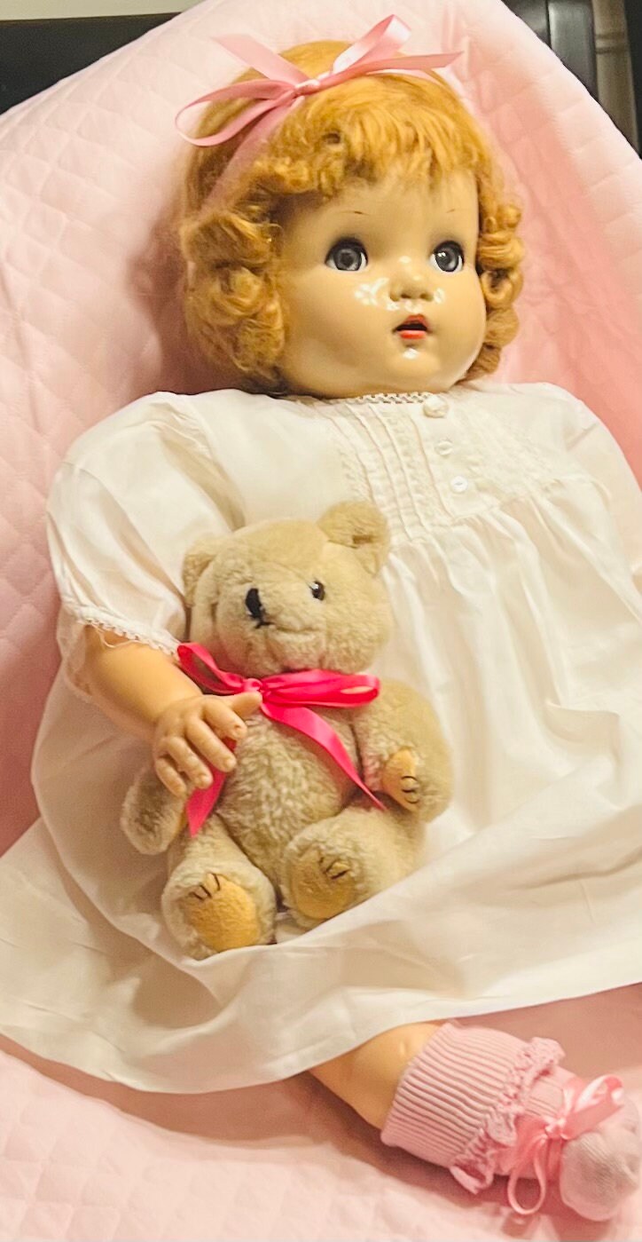 1950s Beautiful Mama Doll W/bear 23 - Etsy
