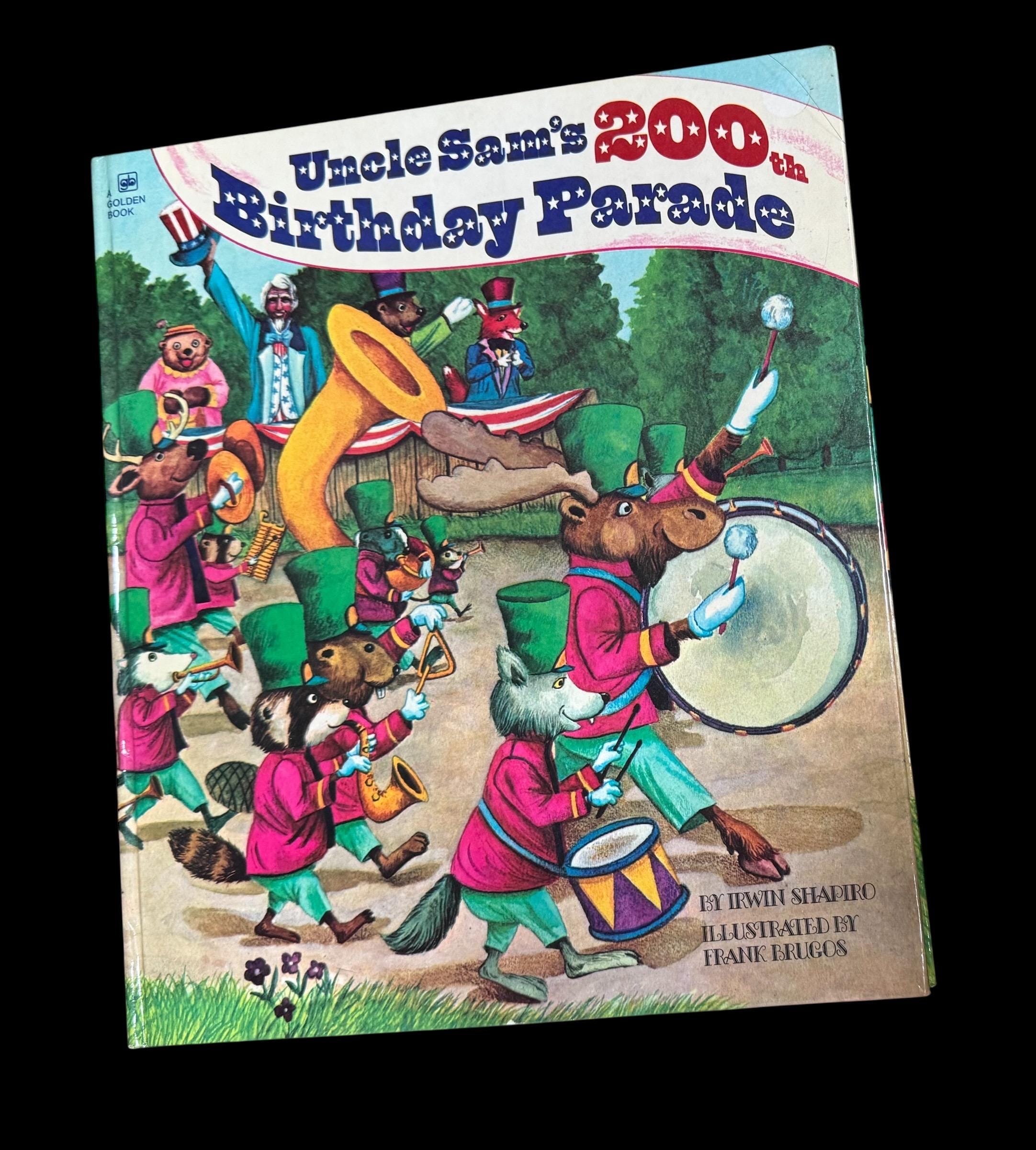 Large 1974 Vintage Book by Golden Books "uncle Sam's 200th Birthday ...
