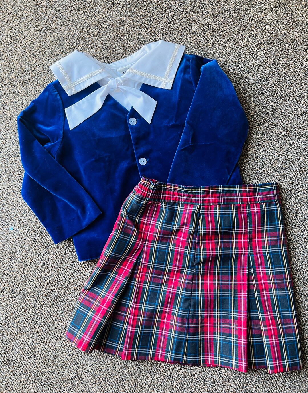 Vintage Catholic School Girl, Three-piece Set Blouse and Jacket From ...
