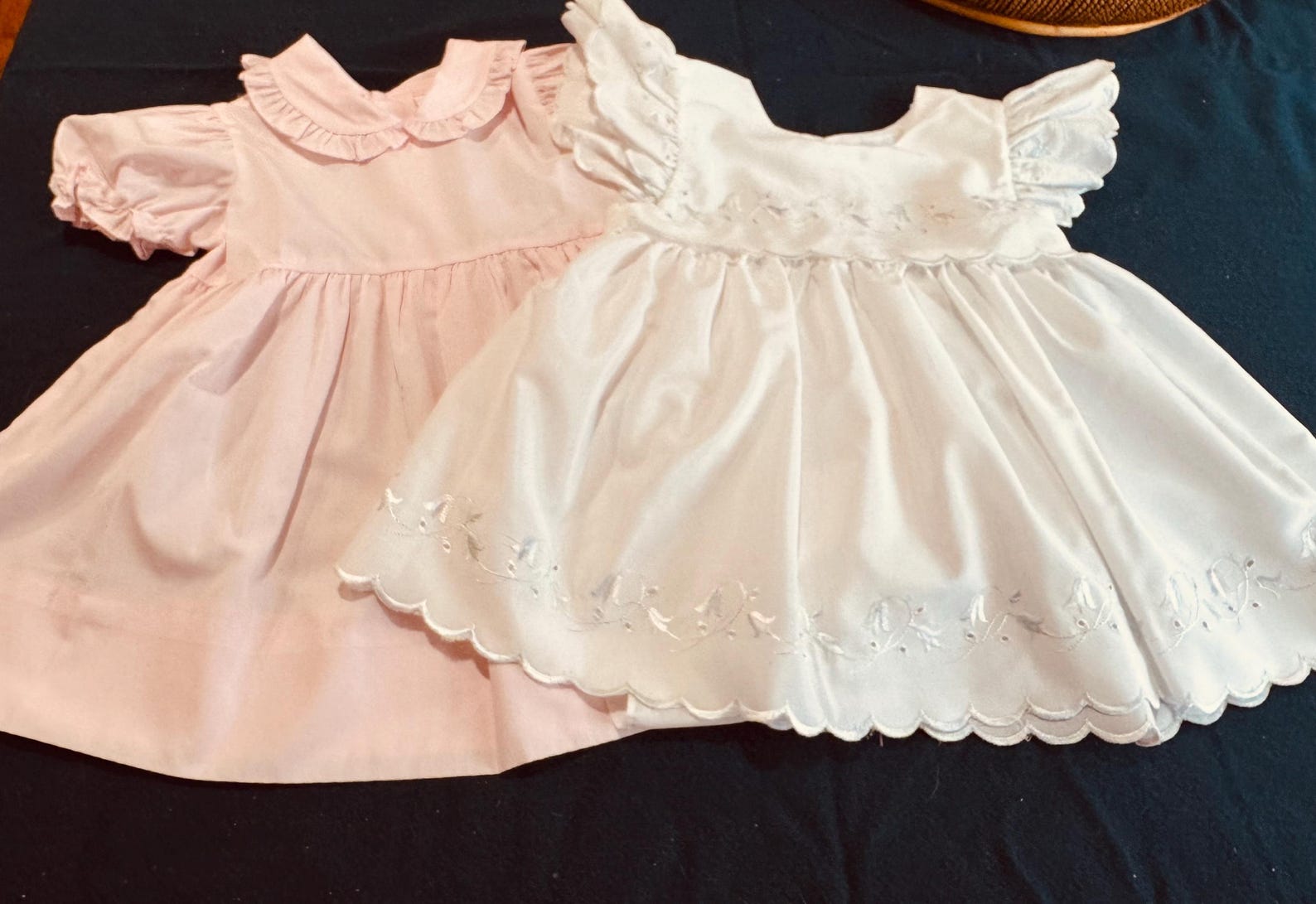 Vintage Pink Easter Dress With Embroidered Pinafore | Girls Spring ...