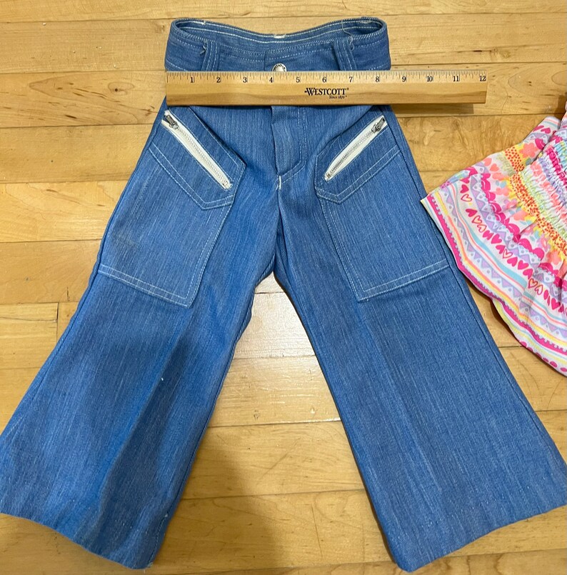 Summer of 1969 Remix Hippies Boho Cute Curated Set of Blue Flared Jeans ...