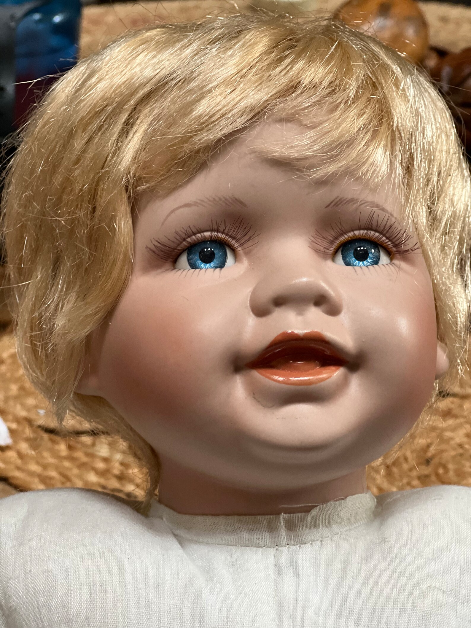 VTG Adorable 6M Size Blond Baby Doll Cathay Collection Porcelain W ...