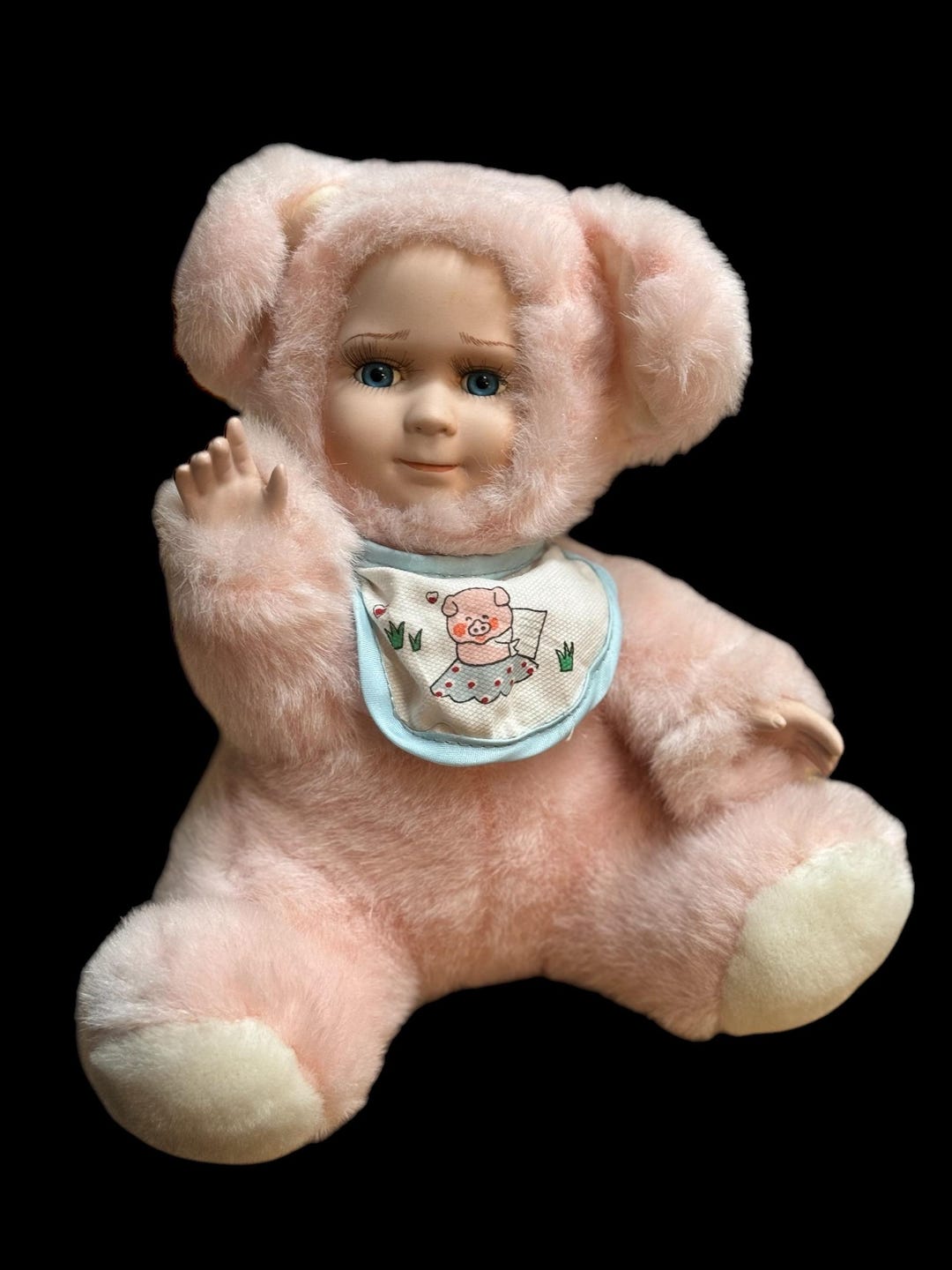 Geppeddo Cuddle Kids 10" Precious Porcelain Face Plush Paula the Pig ...