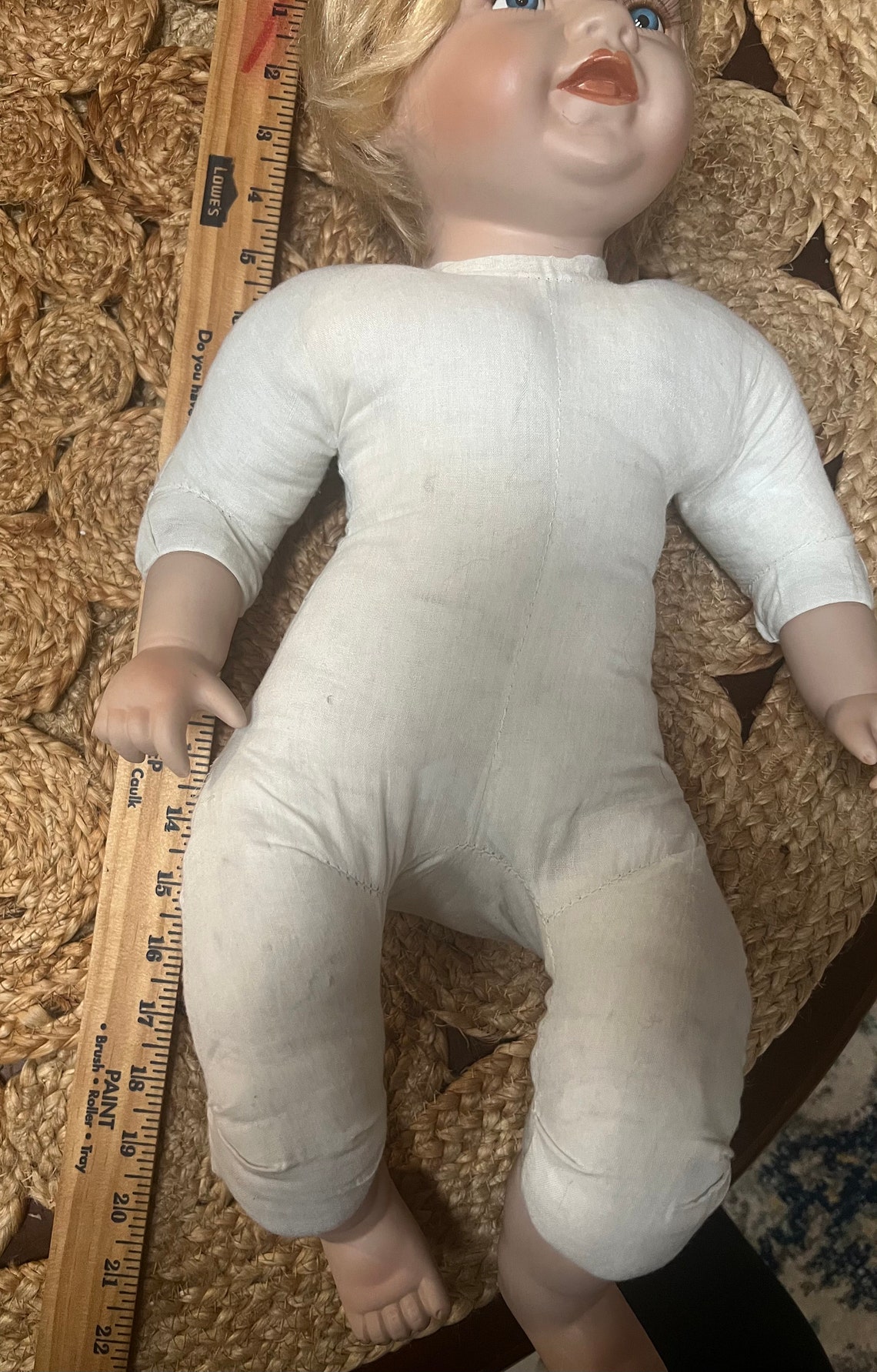 VTG Adorable 6M Size Blond Baby Doll Cathay Collection Porcelain W ...