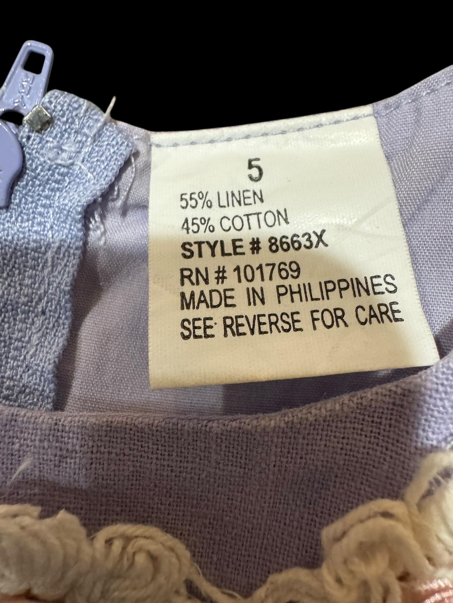 Vintage Good Lad of Philadelphia Lavender Tea Dress Sz 5 | Linen-cotton ...