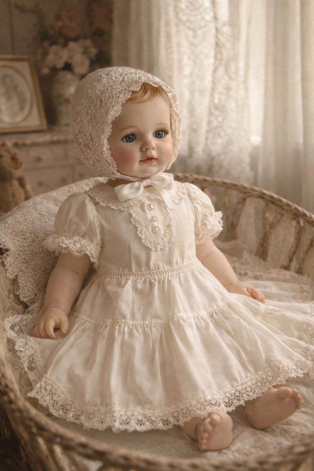 Vintage 1950s Bryan Baby Dress | NOS White Cotton Petticoat Blouse ...