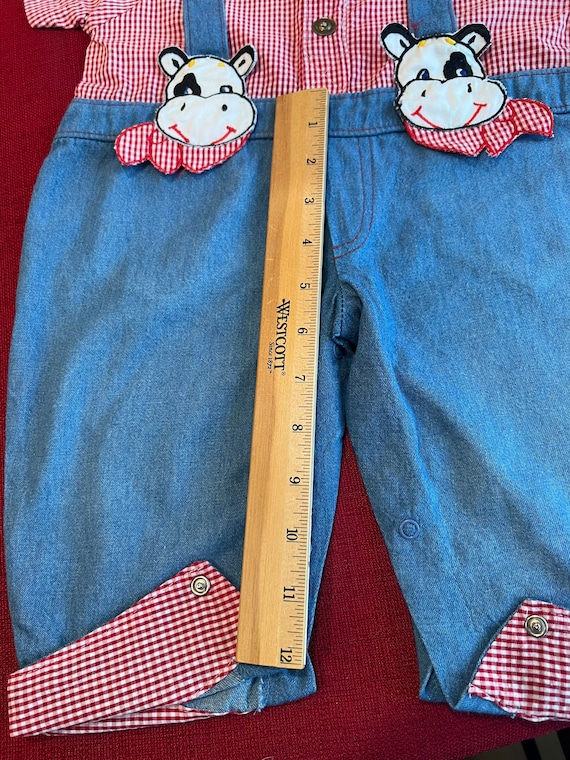 1960s Country Cowboy one piece Blue Longalls with fau… - Gem