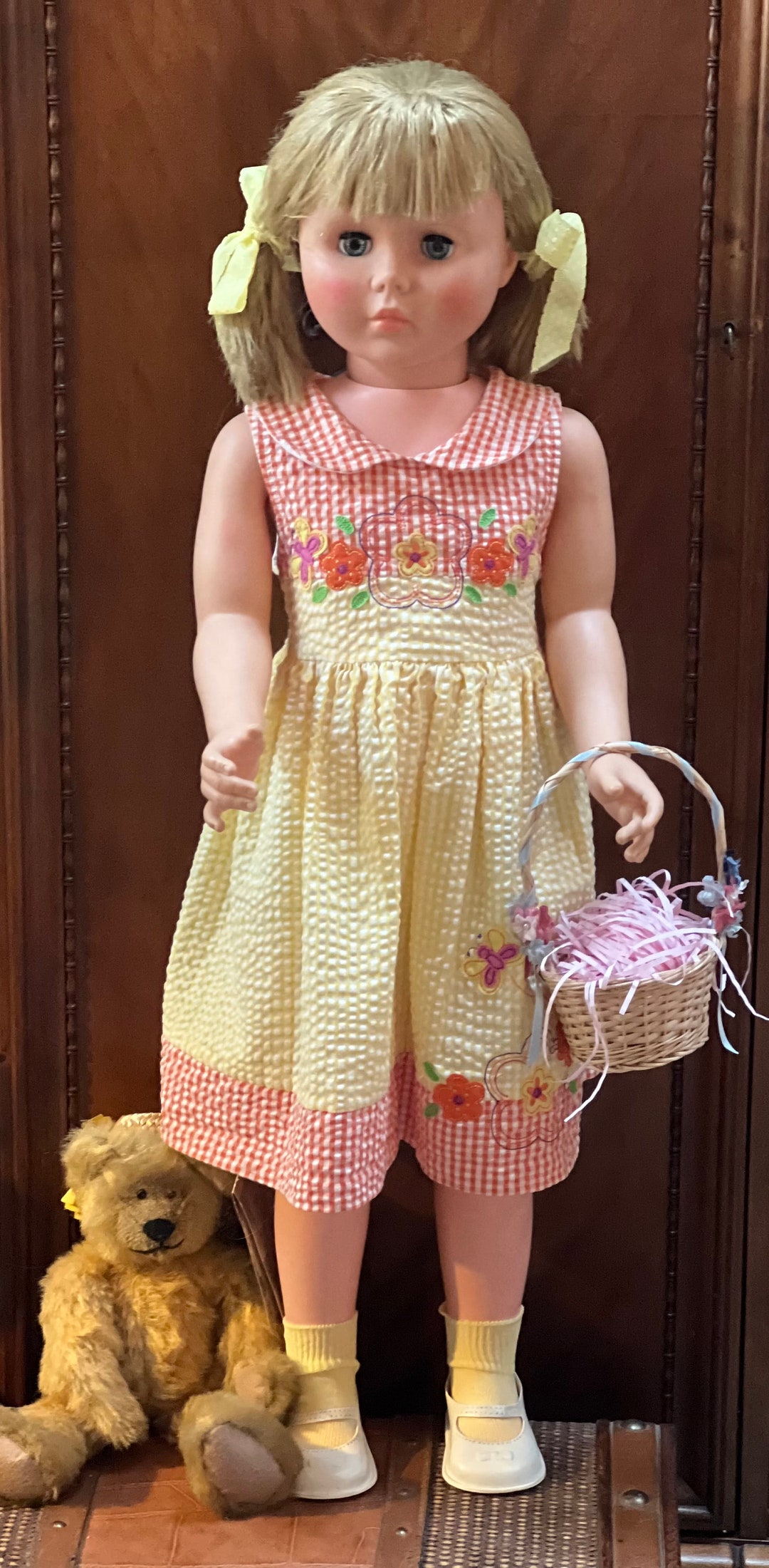 Spring Ready! VTG Blond Rooted Hair Blue Sleepy Eyes Patti Playpal ...