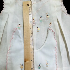 VTG White Hand Embroidered Diaper Topper & Matching Bib Made in ...