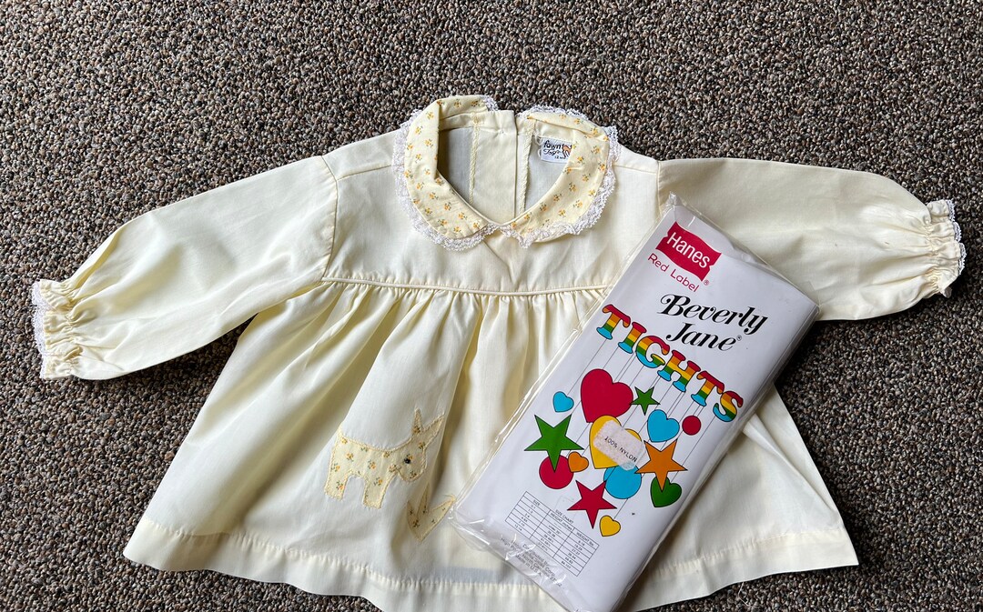 1960s Fawn Togs Yellow Diaper Dress W/cute Donkey Emblem Set 9-12M - Etsy