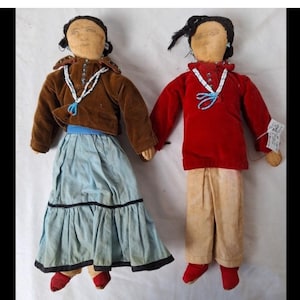 Antique Navajo Indian Dolls 14" - Etsy