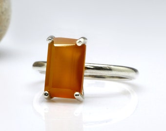 Yellow stone ring | Etsy