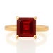 Sterling Silver Square Garnet Ring · Solitaire Ring · Deep Red Garnet ...