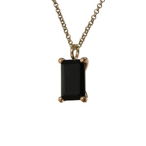 Stunning Rectangle Black Onyx Necklace · Simple Crystal Pendant ...