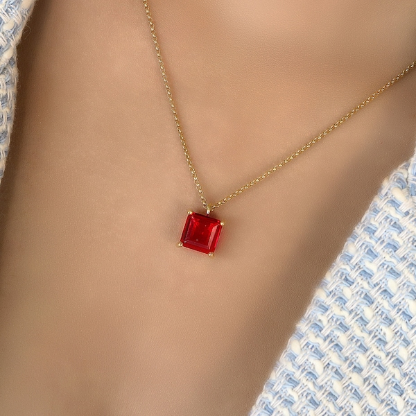 Ruby Pendant - Etsy
