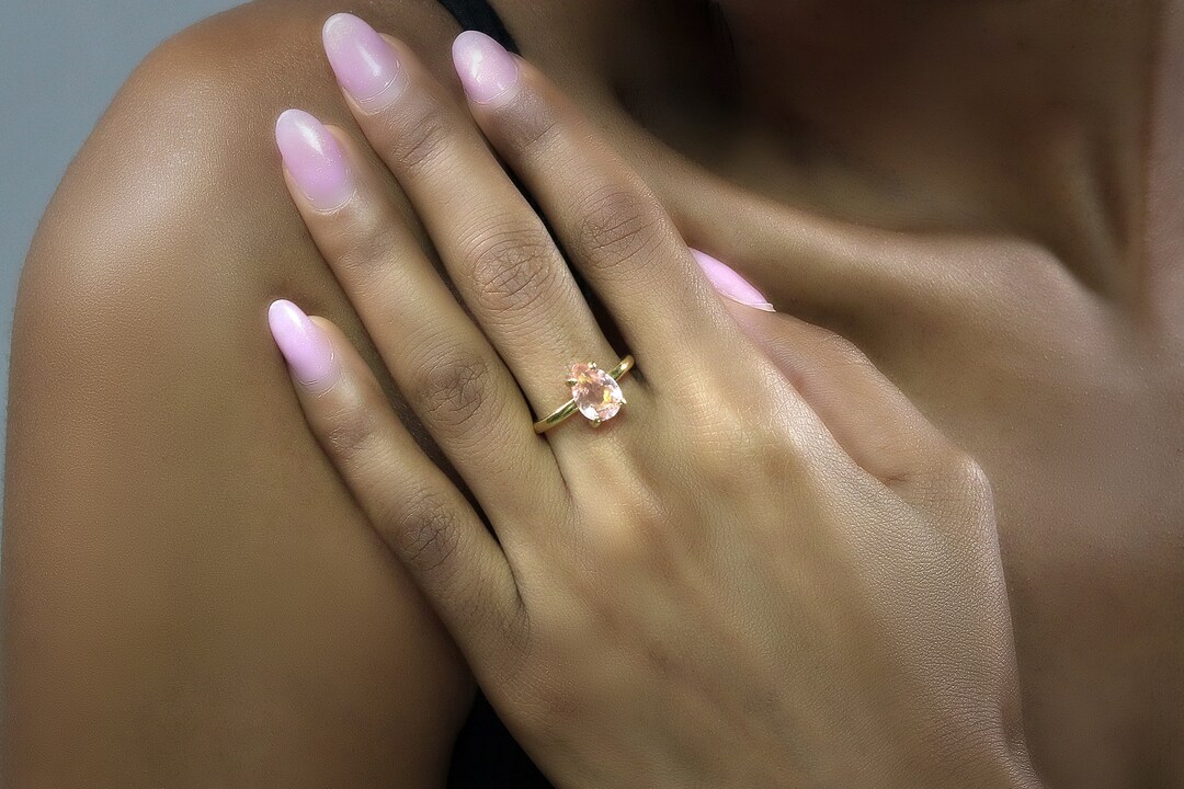 Breathtaking 14k Morganite Pear Ring · Morganite Gold Ring 18k · Gold ...