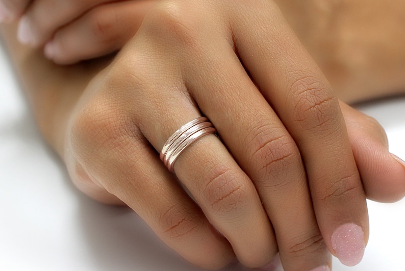 Plain Stackable Rings Engraved Rings Stacking Rings - Etsy