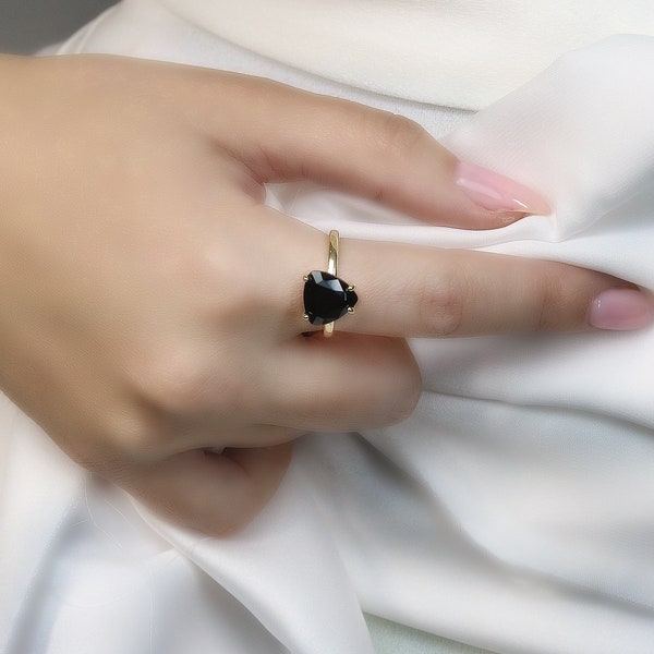 Triangle Gemstone Ring - Etsy