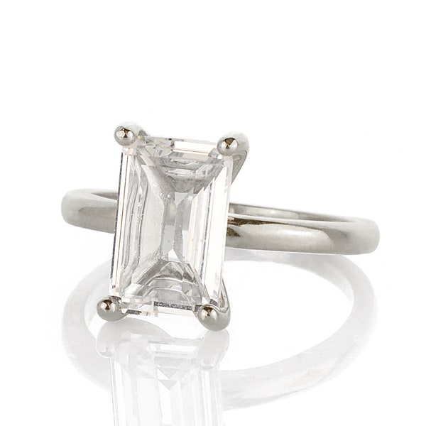 Clear Stone Ring - Etsy